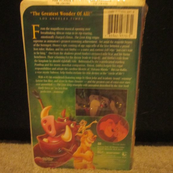 Disney | Other | Walt Disneys The Lion King Vhs Clam Shell In Original ...
